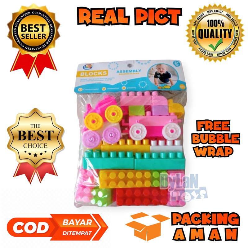 Jual PROMO BISA COD LB-13 MAINAN BALOK SUSUN ANAK BLOCKS ASSEMBLY ...