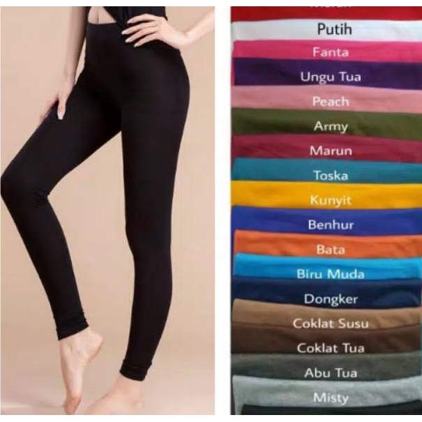Jual Legging Spandek Premium Legging Panjang Standart Lejing Dalaman ...