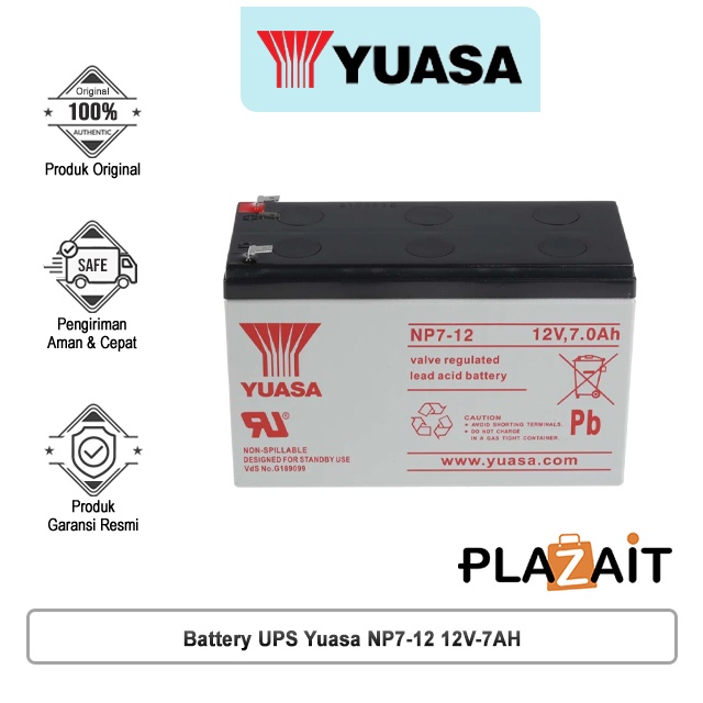 Jual Battery UPS Yuasa NP7-12 12V-7AH | Shopee Indonesia