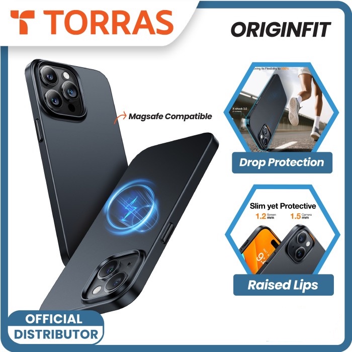 Jual Torras gin Fit Magsafe Slim Hard Casing Cover Soft Case iPhone 15 ...
