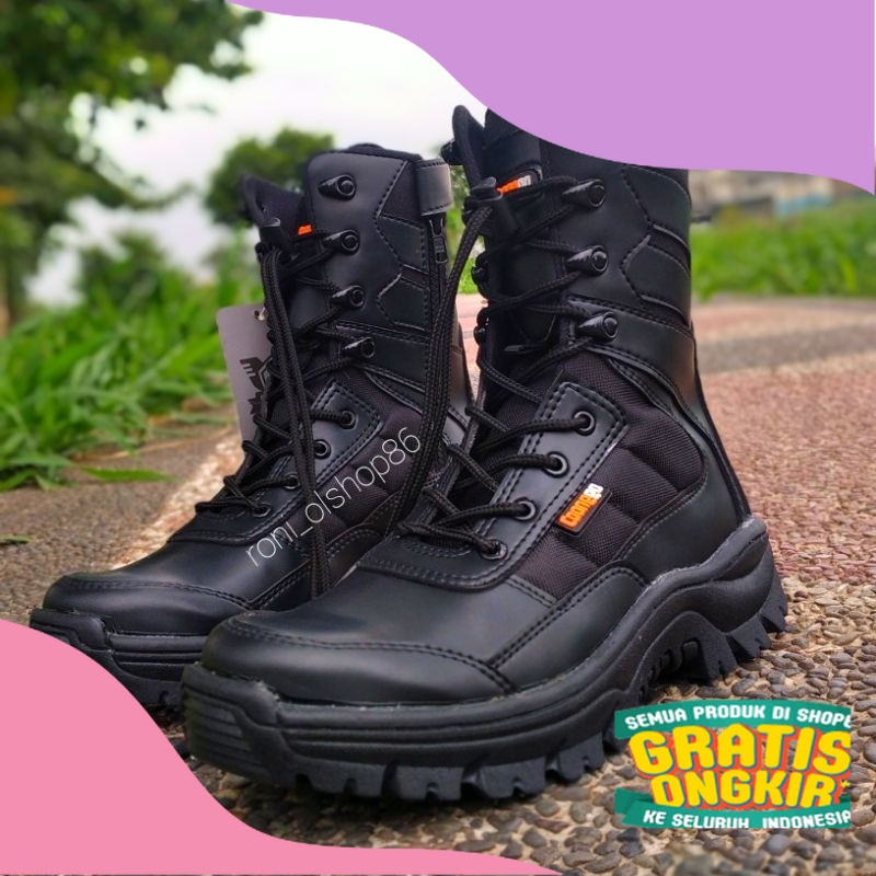 Jual SEPATU PDL JATAH POLRI TNI SAFETY UJUNG BESI TERBARU2023/ ungu ...