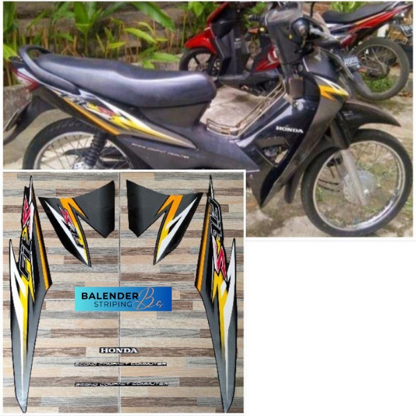 Jual Striping Motor original Honda Fit S hitam kuning tahun 2007 2008 ...