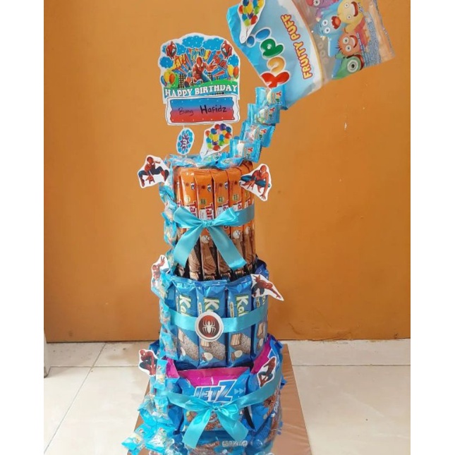 Jual SNACK TOWER MURAH/ SNACK CAKE / KUE ULANG TAHUN SNACK / UANG TARIK ...
