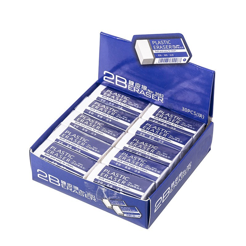 Jual 1 Kotak 30pcs Penghapus Pensil 2B Lembut dan Mudah Membersihkan ...