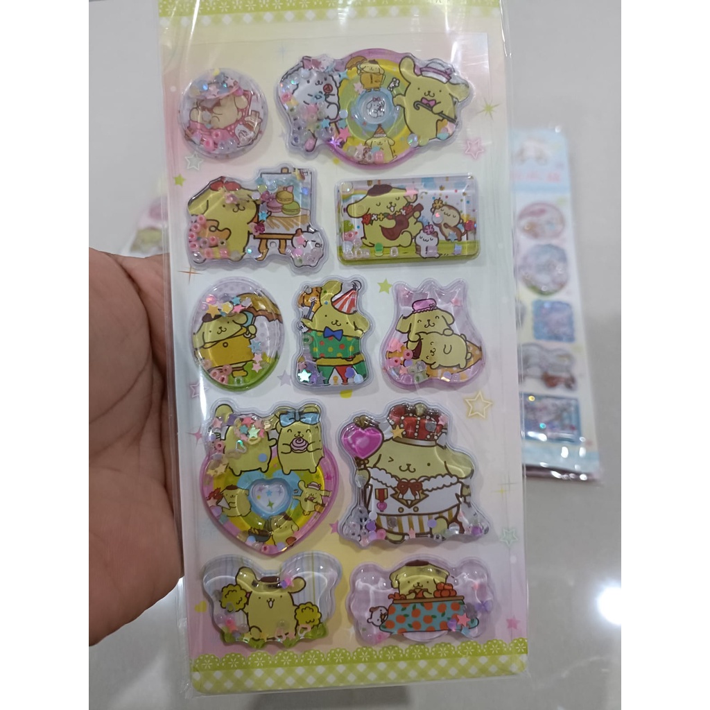 Jual GW STICKER 3D WATER GLITTER KARAKTER 1 PAPAN SEKITAR 9 - 12 PCS ...