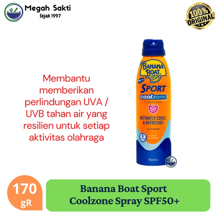 Jual MGS - Banana Boat Ultramist Sport Coolzone Spray SPF50+ 170 gR | Shopee Indonesia