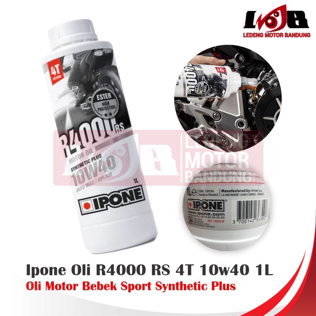 Jual Oli Ipone R4000 RS 4T 10w40 10w50 Ester Synthetic Plus Motor Oil | Shopee Indonesia