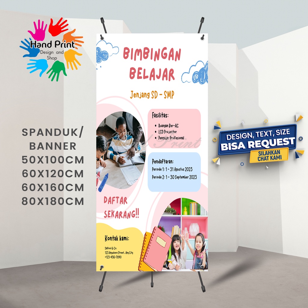 Jual Spanduk Banner MMT Promosi Bimbel Course Kursus Belajar Bahasa ...