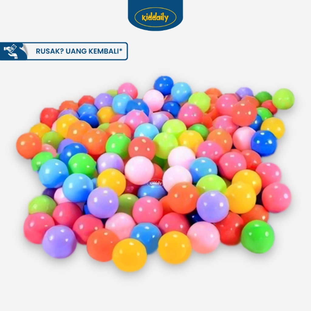 Jual KIDDAILY Mainan Mandi Bola Plastik Warna-warni Isi 50 pcs dan 25 ...