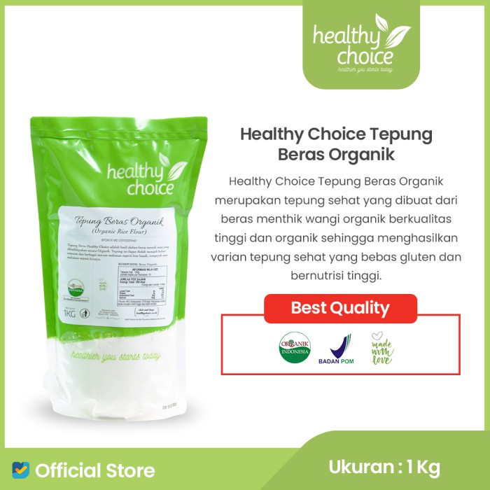 Jual NG-23 Healthy Choice Tepung Beras Organik 1 kg | Shopee Indonesia