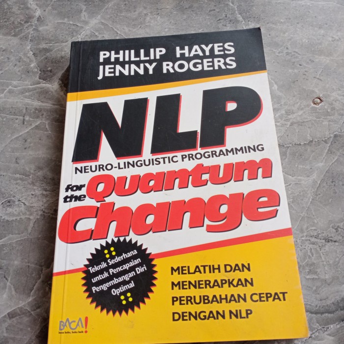 Jual MELATIH DAN MENERAPKAN PERUBAHAN CEPAT DENGAN NLP-PHILLIP HAYES ...