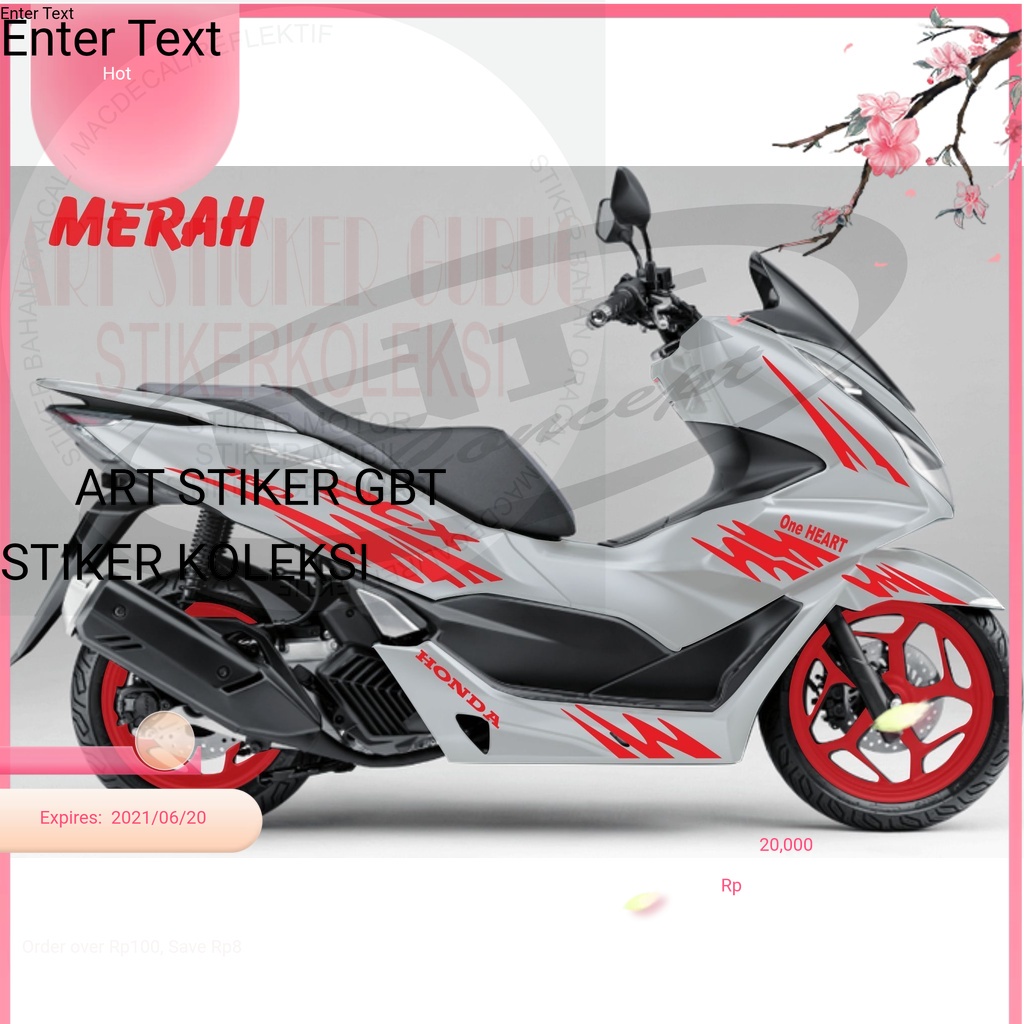 Jual Cutting Stiker HONDA PCX 160 ALL NEW 2021 Sticker Variasi 6 ...