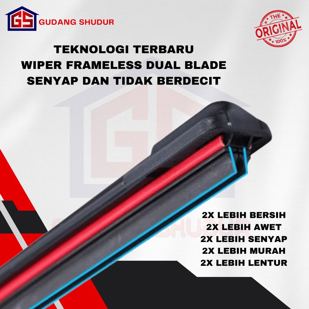 Jual Wiper Dual Karet Toyota Soluna Frameless Model Karet Ganda Double ...