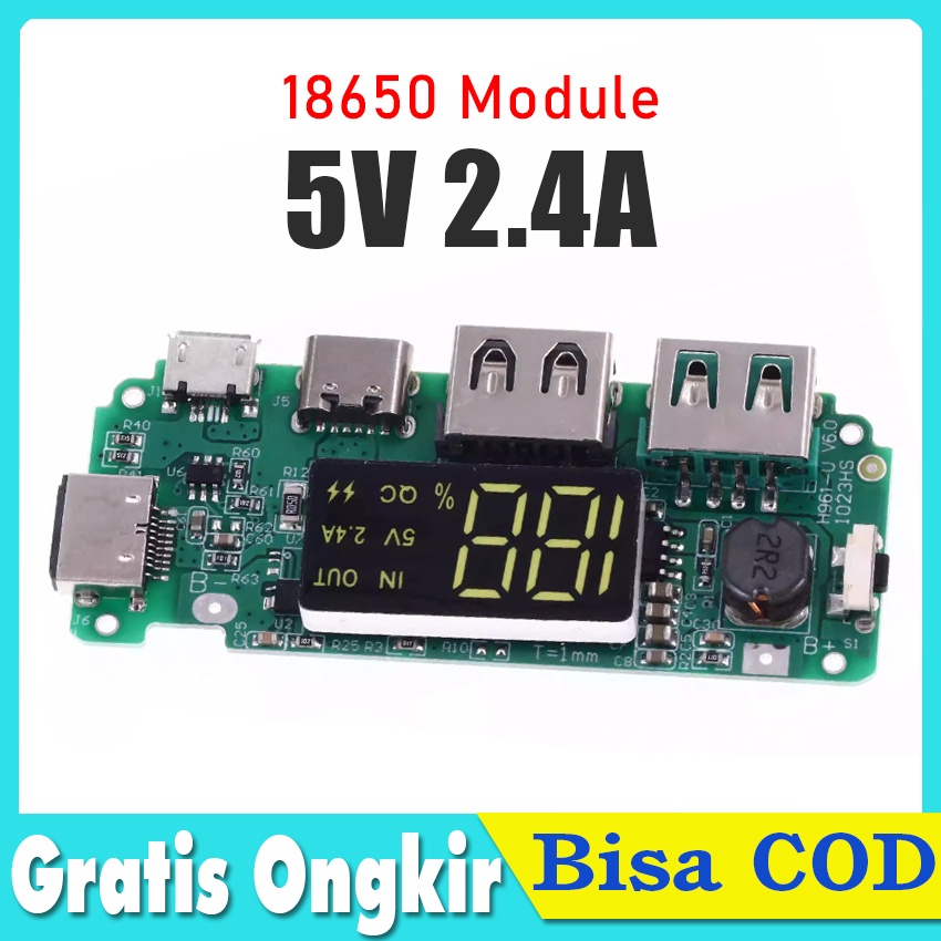 Jual CIRCUIT MODUL POWER BANK LCD USB 5V 2.4A CHARGER | Shopee Indonesia