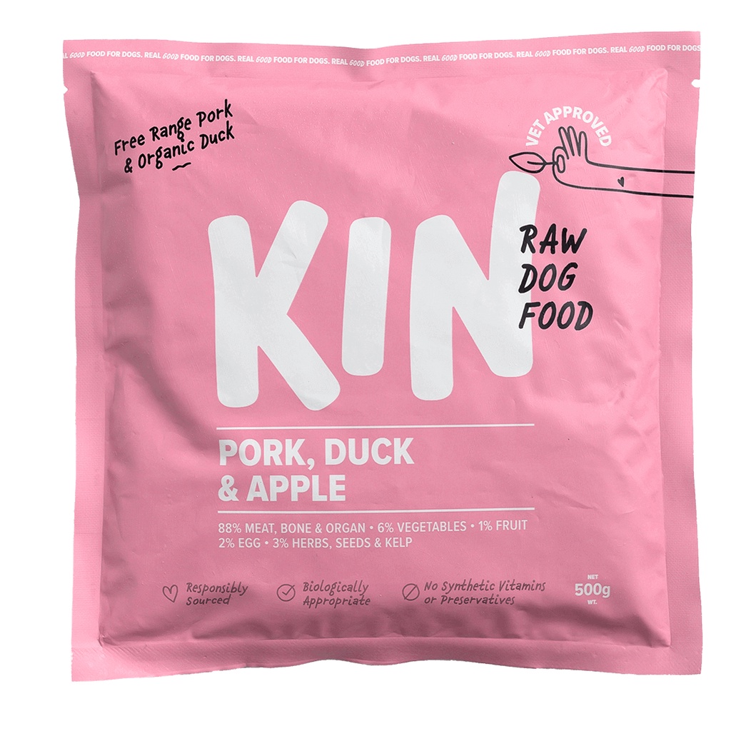 Jual KIN Dog Food - Pork, Duck & Apple 500g | Shopee Indonesia