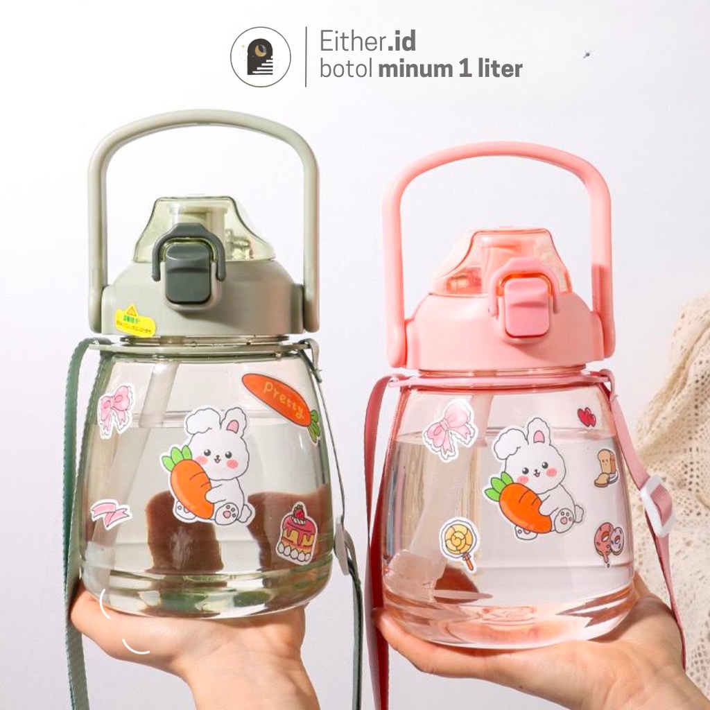 Jual Either.id - Botol Minum 1 Liter Viral Anak 1Liter My Bottle Murah ...