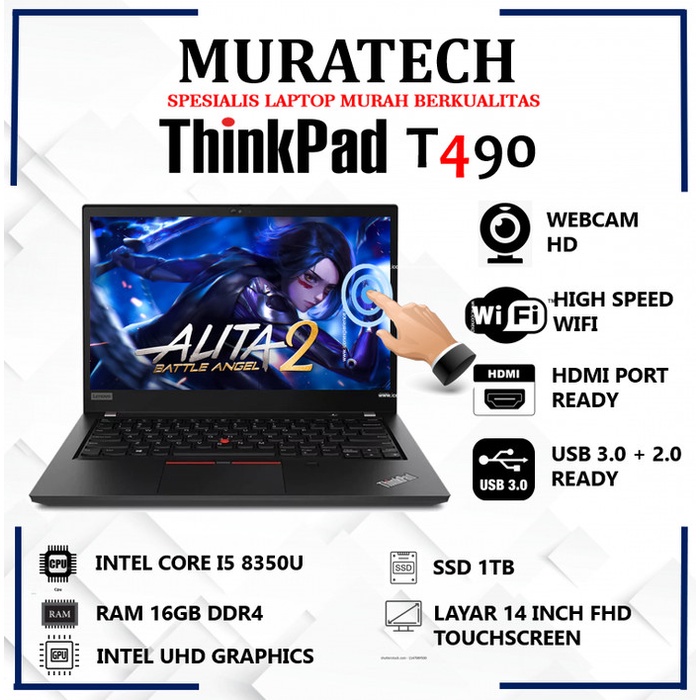 Jual Laptop Touchscreen Lenovo Thinkpad T490 Core I5 Ram 16GB 1TB SSD ...