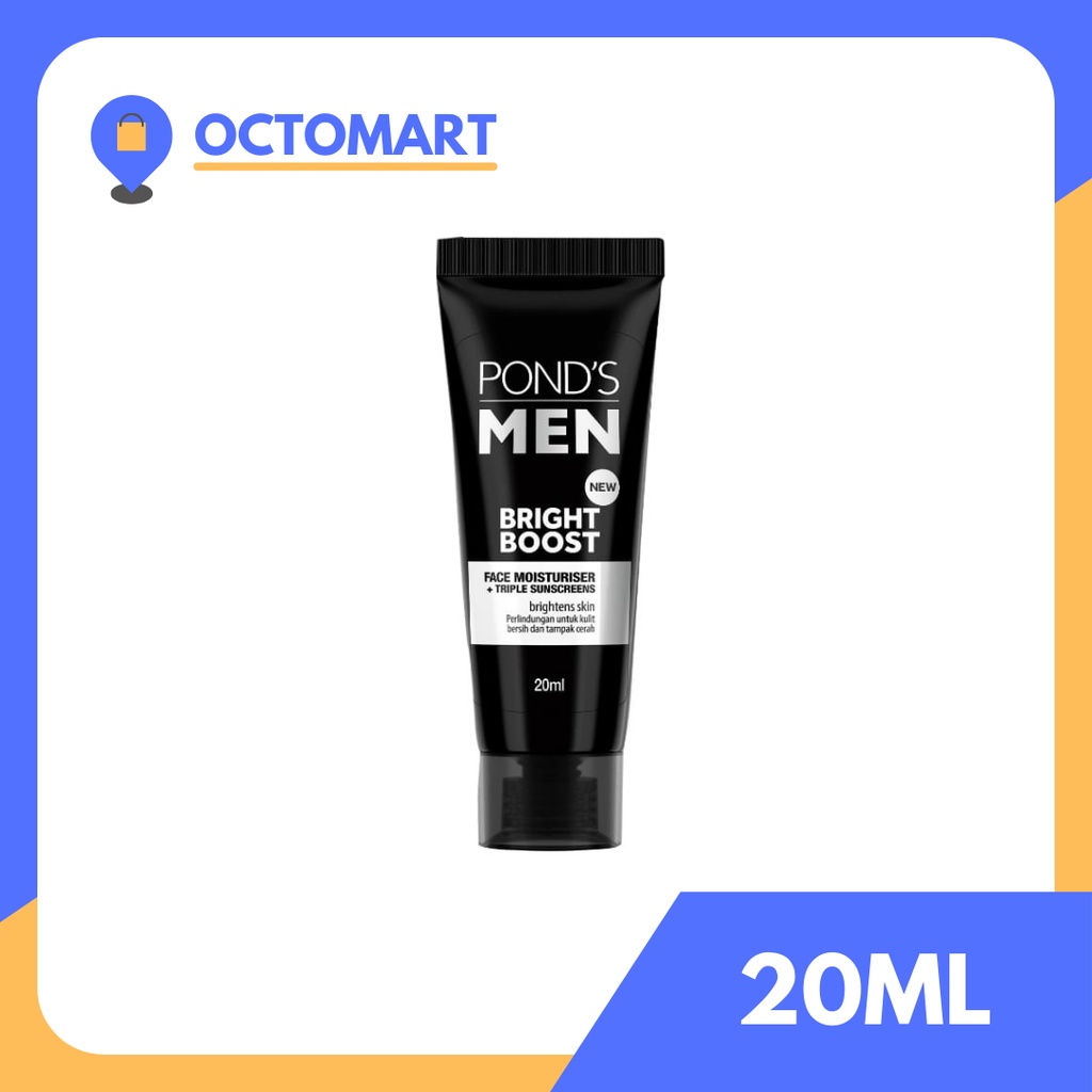 Jual POND'S MEN Bright Boost 20ML Face Moisturizer / Ponds Men Cream ...