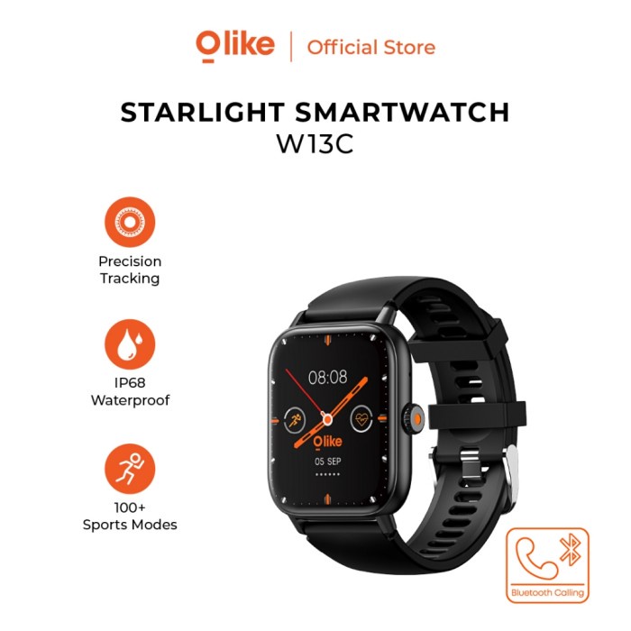 Jual Olike Starlight Smart Watch IP68 Water Resistant Voice Call W13C ...