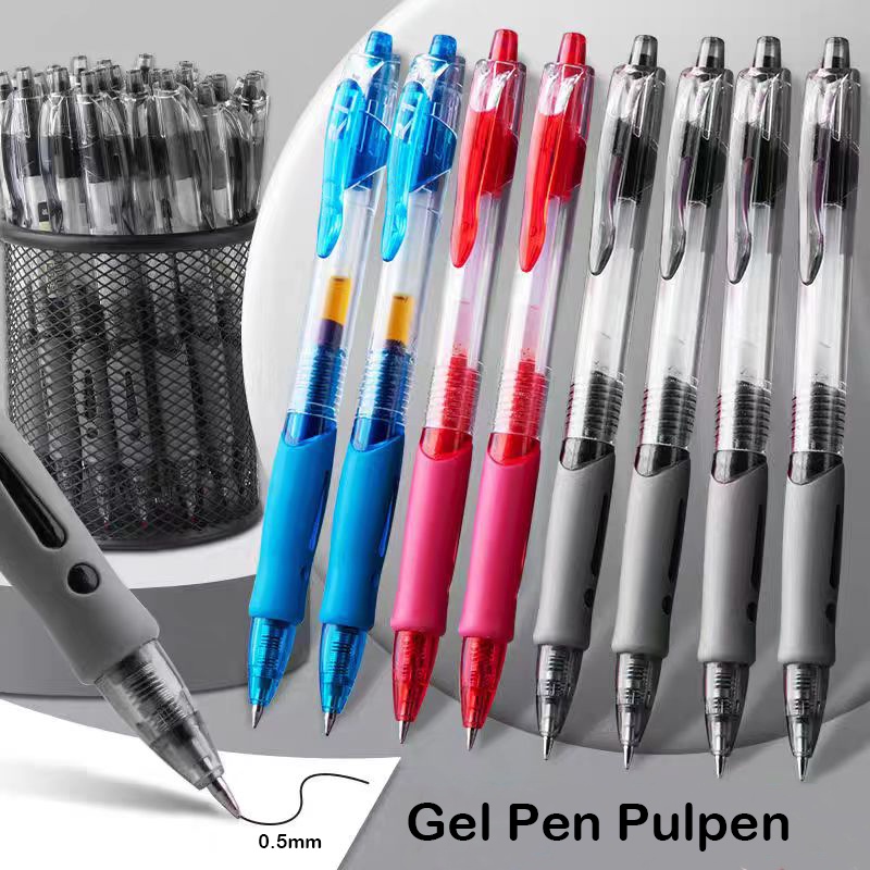 Jual Pulpen Gel Ink 0.5mm Standar Pulpen Alat Tulis Kantor Sekolah Pena ...