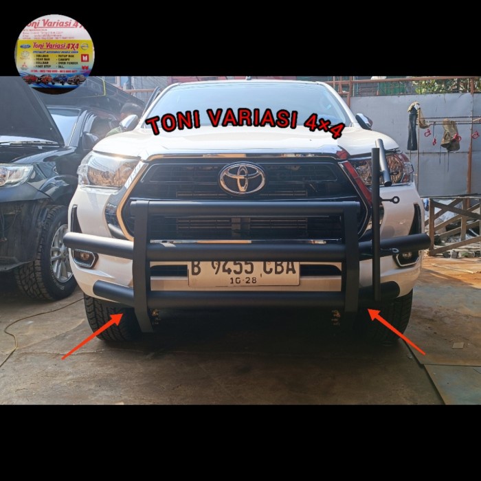 Jual Bumper Tanduk Depan Pipa Spek Tambang Double Cabin Hilux Rocco ...