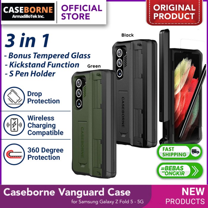 Jual Caseborne Case Samsung Galaxy Z Fold 5 - Vanguard Casing ...
