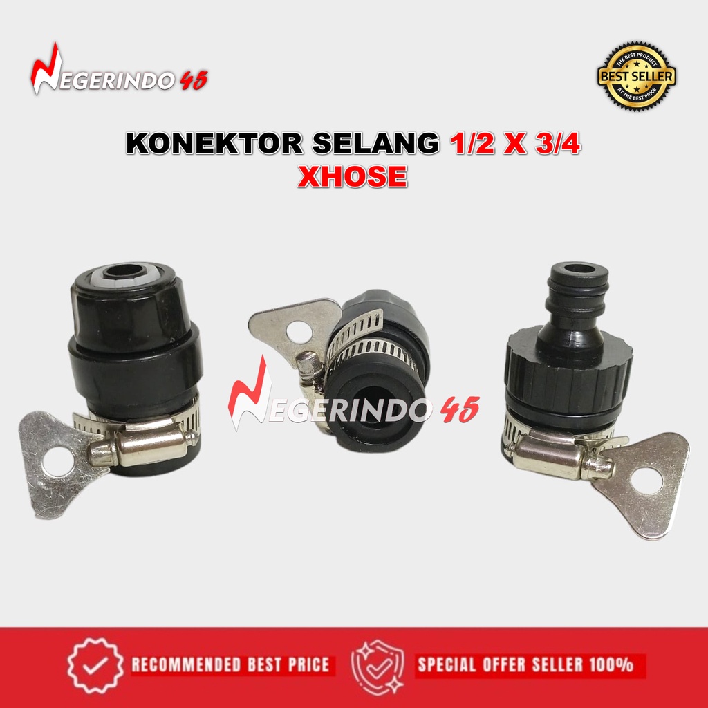 Jual SAMBUNGAN KRAN XHOSE 1/2" - 3/4" KONEKTOR HITAM KERAN KRAN SELANG AIR | Shopee Indonesia