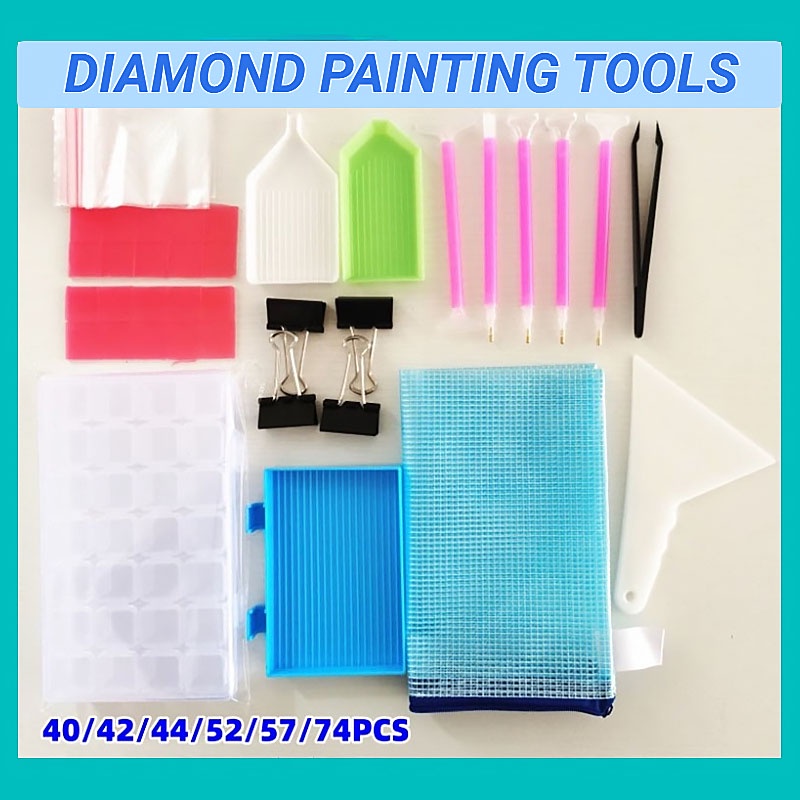 Jual DIAMOND PAINTING TOOLS KIT / 5D Diamond Painting Set DIY Diamond ...
