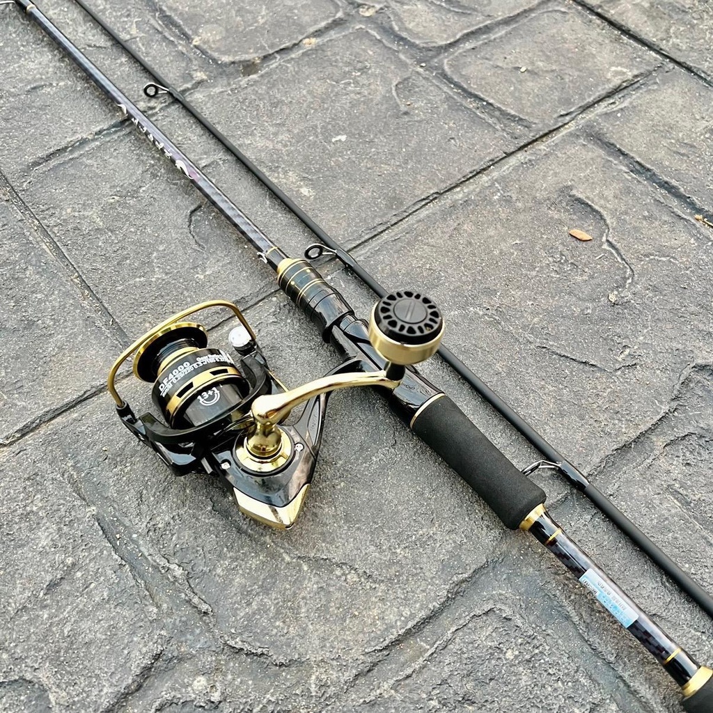 Jual Set spinning joran golden carbon 180 dan reel DF full metal ...