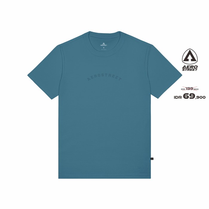 Jual Aerostreet T Shirt Devian Steel Blue T-Shirt Tshirt ABAAA | Shopee ...