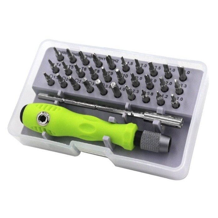 Jual Obeng Hijau 30in1 Kecil Screwdriver Repair Tool Kit Multifungsi ...