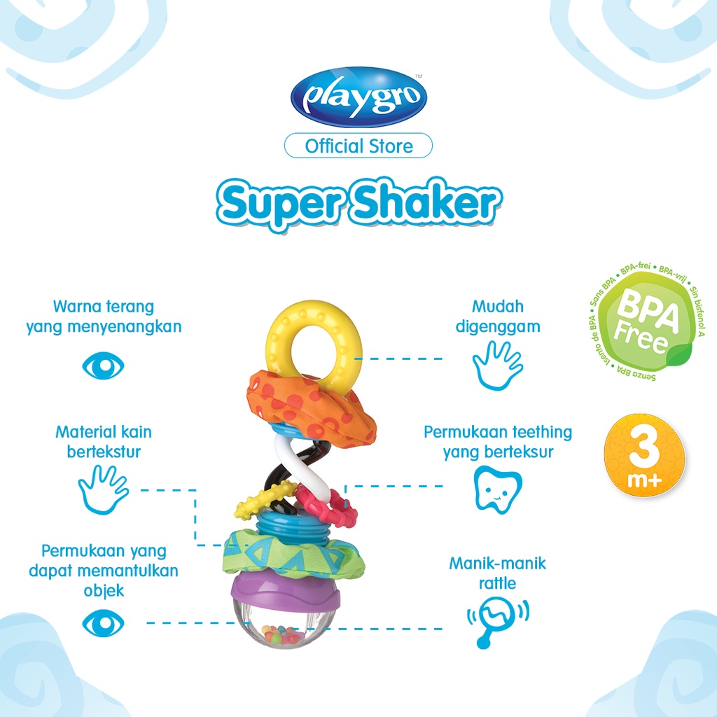 Jual Playgro Baby Super Shaker - Mainan Gigit Anak Bayi Balita | Shopee ...