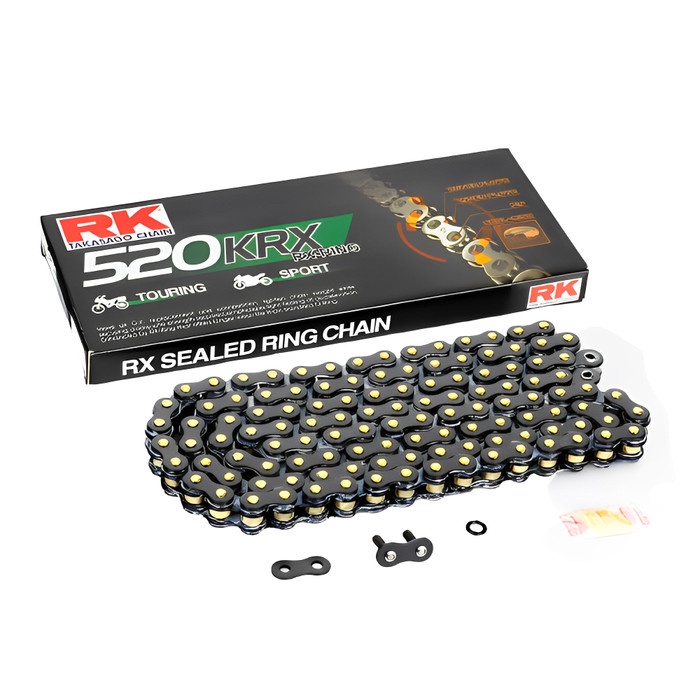 Jual Rantai Motor RK Chain 520-120L KRX RX Ring Black Ninja 250 Z250 ...