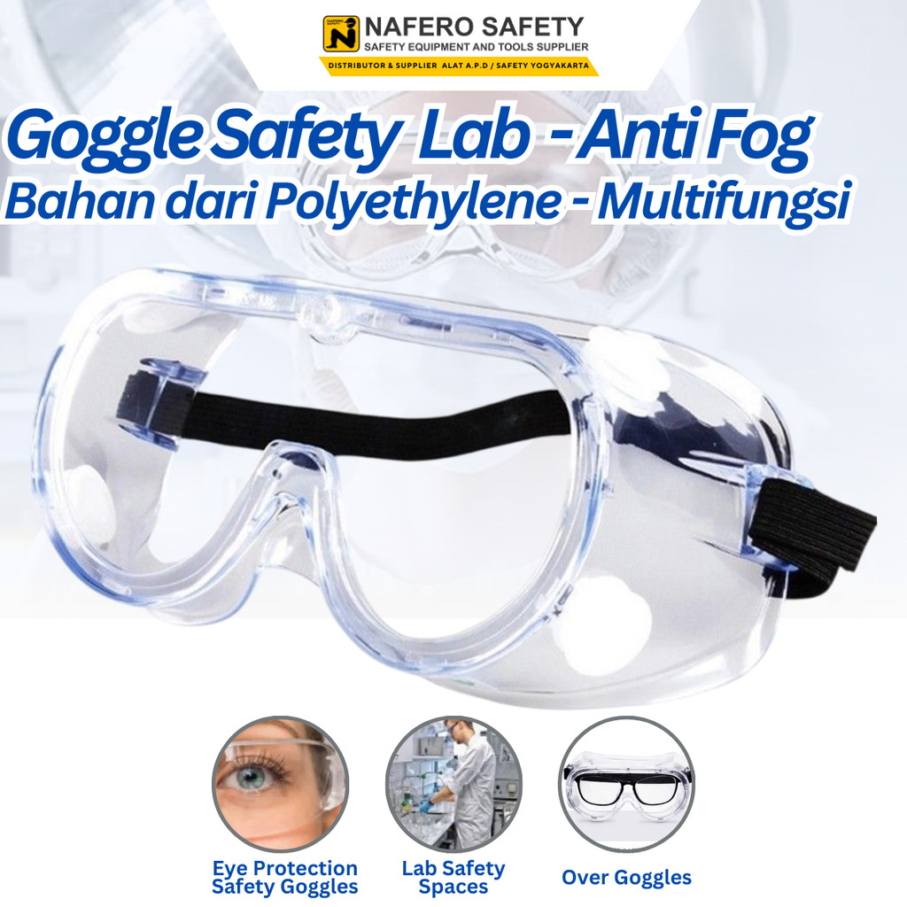 Jual Kacamata Safety Goggles Work Laboratory Eyewar Anti Fog Kacamata ...