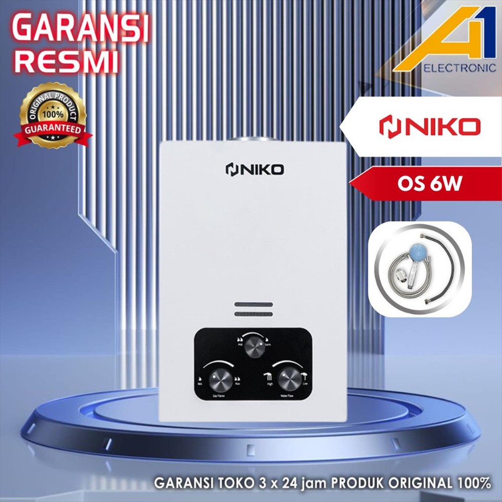 Jual water heater NIKO Onsen OS 6W pemanas air gas Kapasitas 6 Liter ...