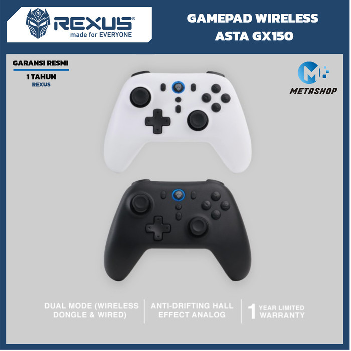 Jual REXUS ASTA GX150 Gamepad Dual Connection Wireless Wired Controller ...