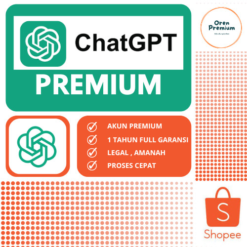 Jual Promo ChatGPT+ Chat GPT Premium Open Ai 1 Tahun Full Garansi murah ...