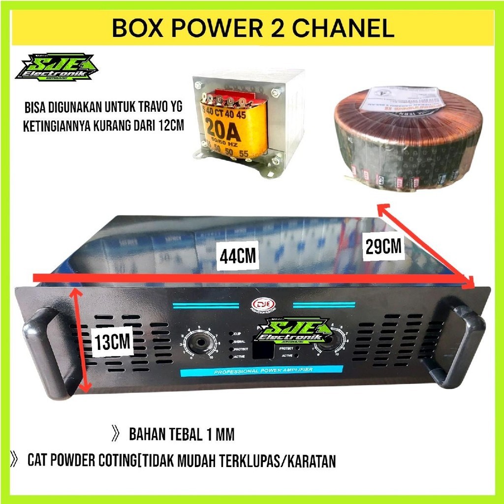 Jual BOX POWER 2 CHANEL PLAT TEBAL Amplifier | Shopee Indonesia