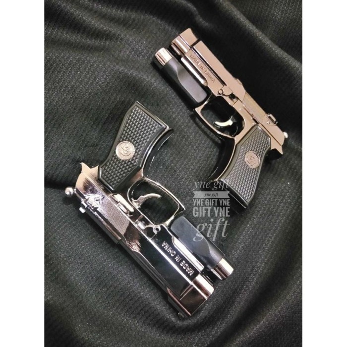 Jual Korek Gas Pistol Beretta Mini Senter Laser, Korek Api Unik, Mancis ...