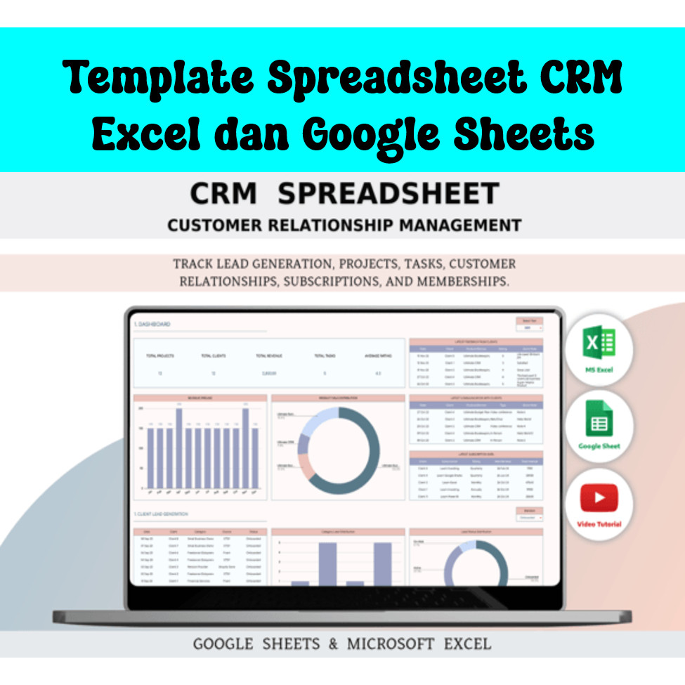 Jual Template Spreadsheet CRM Excel dan Google Sheets | Shopee Indonesia