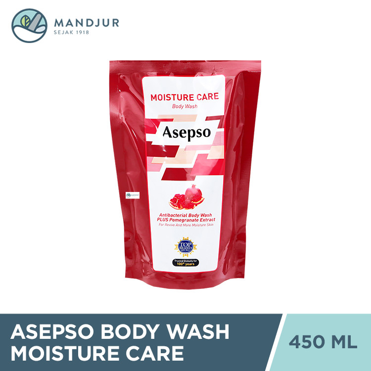 Jual Asepso Body Wash Refill Moisture Care 450 ML - Sabun Cair Antibacterial | Shopee Indonesia