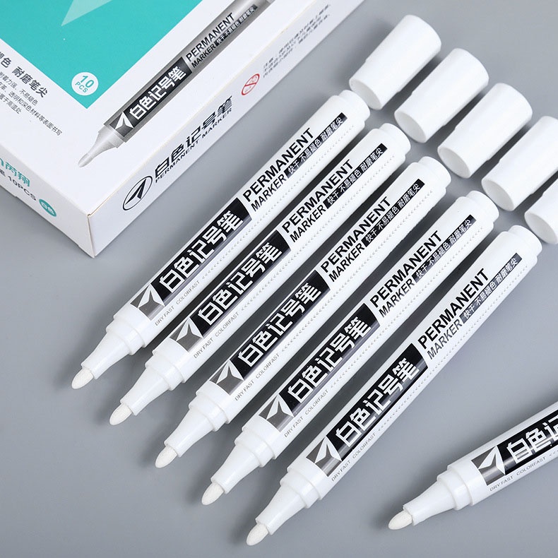 Jual Spidol Putih/Spidol Putih Permanen Tahan Air/Spidol Putih ...