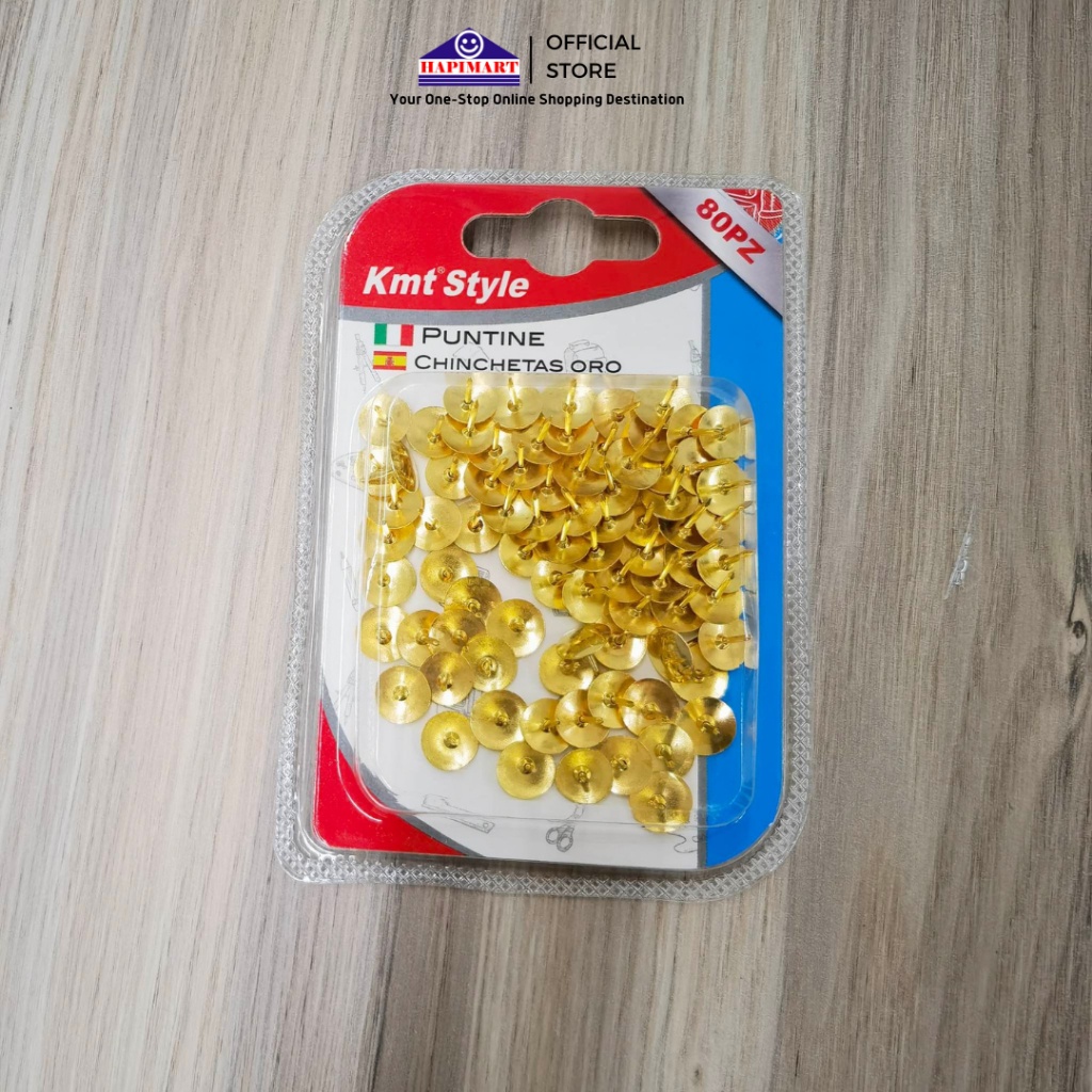Jual Push Pins Gold/Paku Sterofoam/Paku Payung/Paku Pines Kepala Besar ...