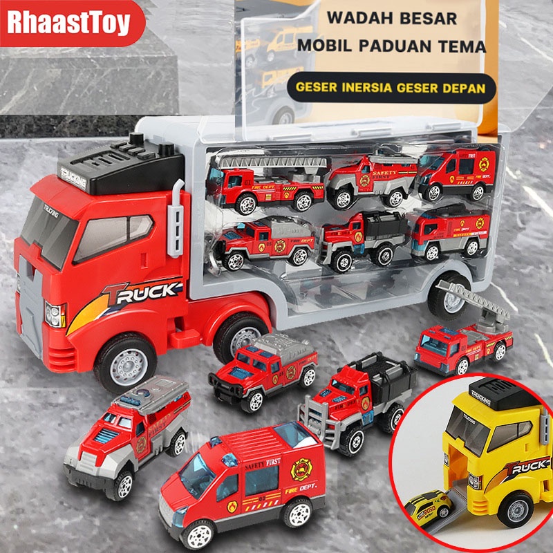 Jual Rhaast Mobil Mainan Anak Storage Container Truck Fire Vehicle ...