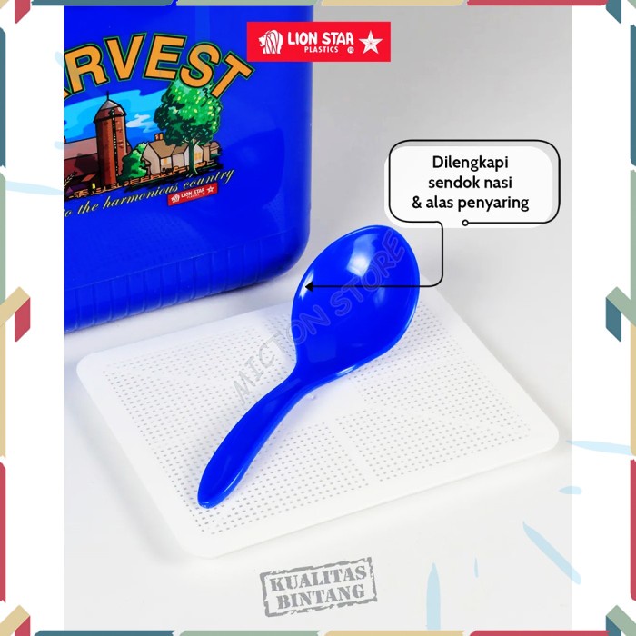 Jual MURAH -MICTON Lion Star Square Rice Ice Box Liter Termos Nasi ...