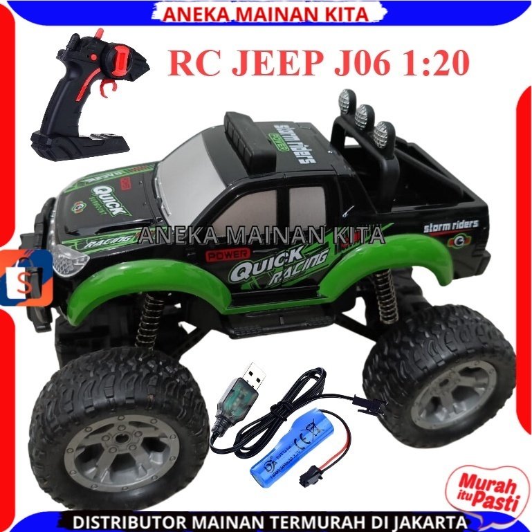 Jual Mainan Anak Mobil Remote Control Jeep Off Road Pickup Truck Rc Car ...