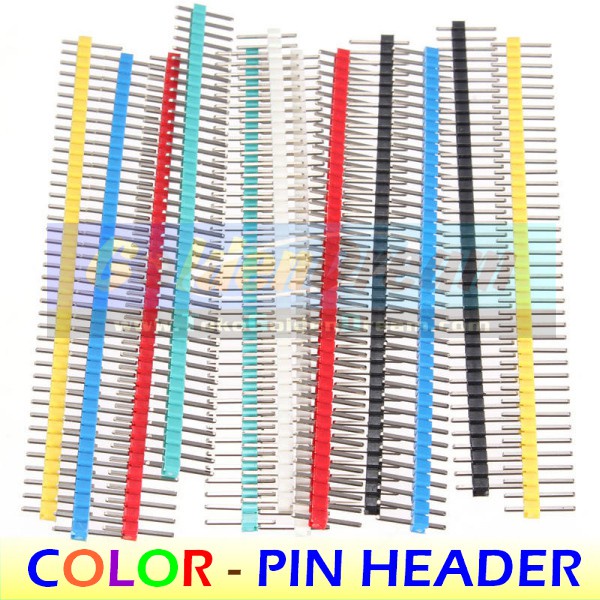 Jual COLOR - Pin Header 2.54mm Male 40 Pin Single Row Strip Warna ...
