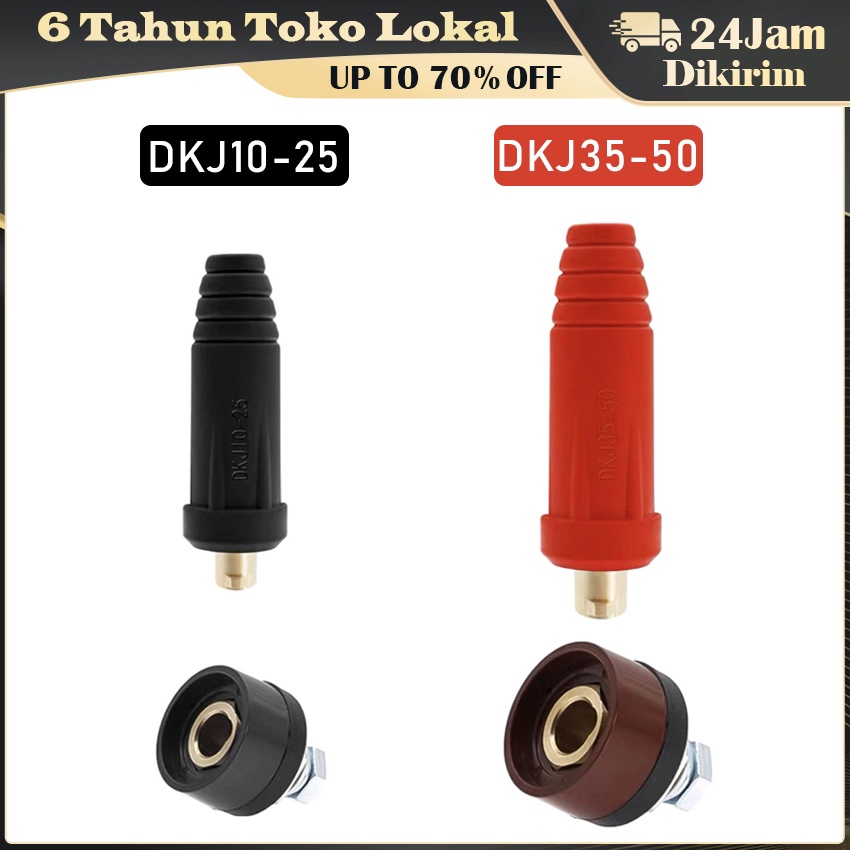 Jual 10-25MM / 35-50MM Conector Kabel Las Inverter Welding Panel Socket ...