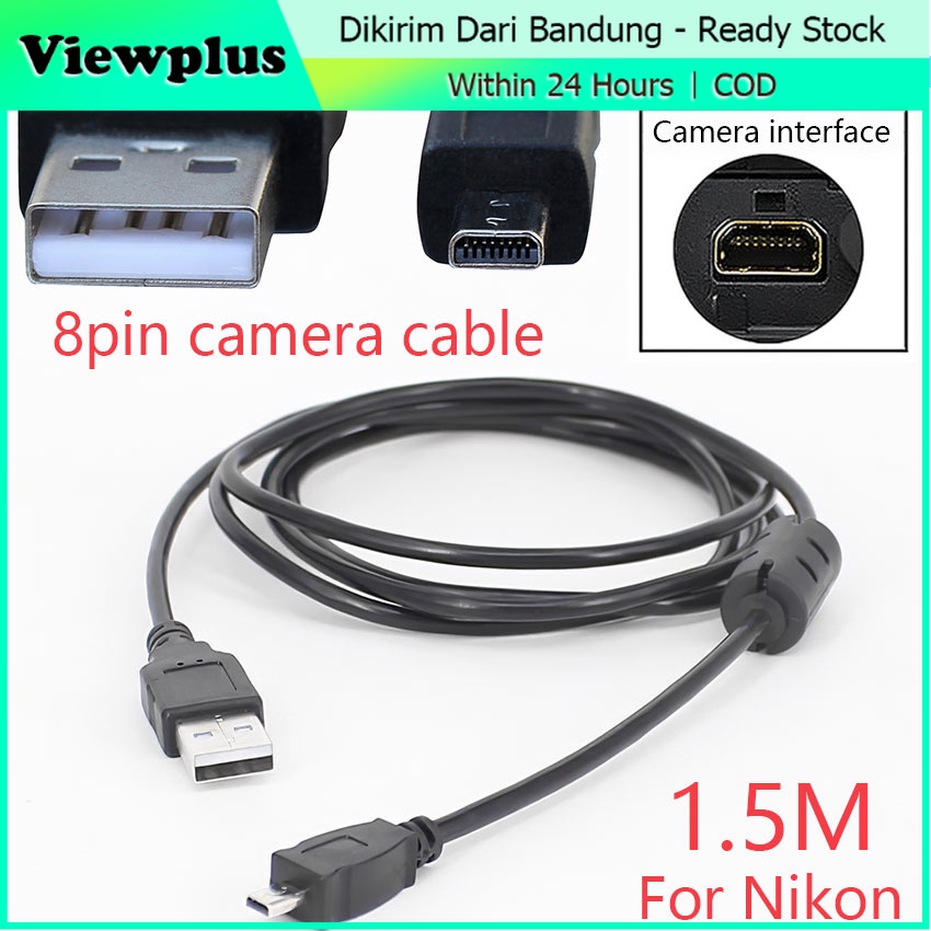 Jual 1.5Meter Kabel data nikon UC-E6 Mini 8 Pin USB 2.0 Male to Mini ...