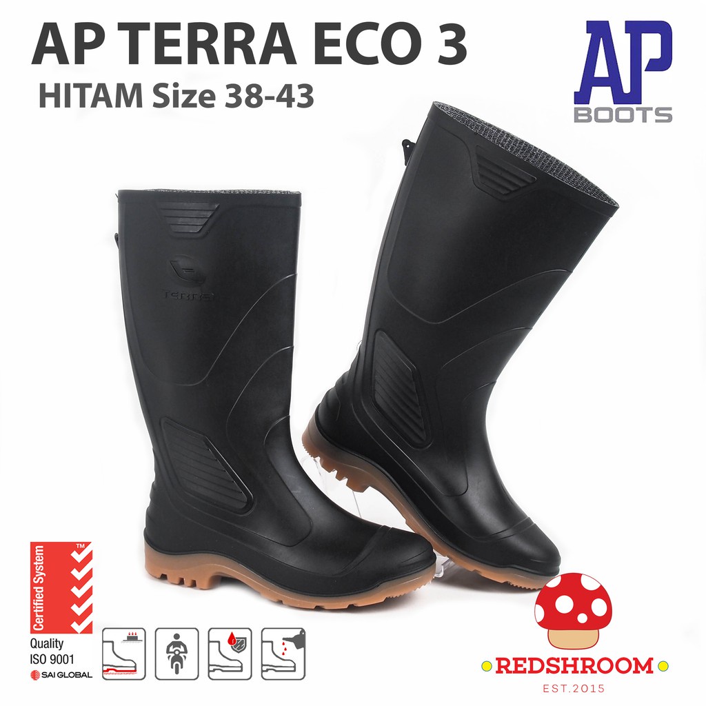 Jual VALUE PACK Sepatu Boot Tinggi AP Boots AP TERRA ECO 3 HITAM Anti ...